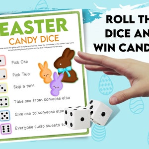 Easter Candy Dice Game. Fun Party Printable! Group Party Candy Game for ...