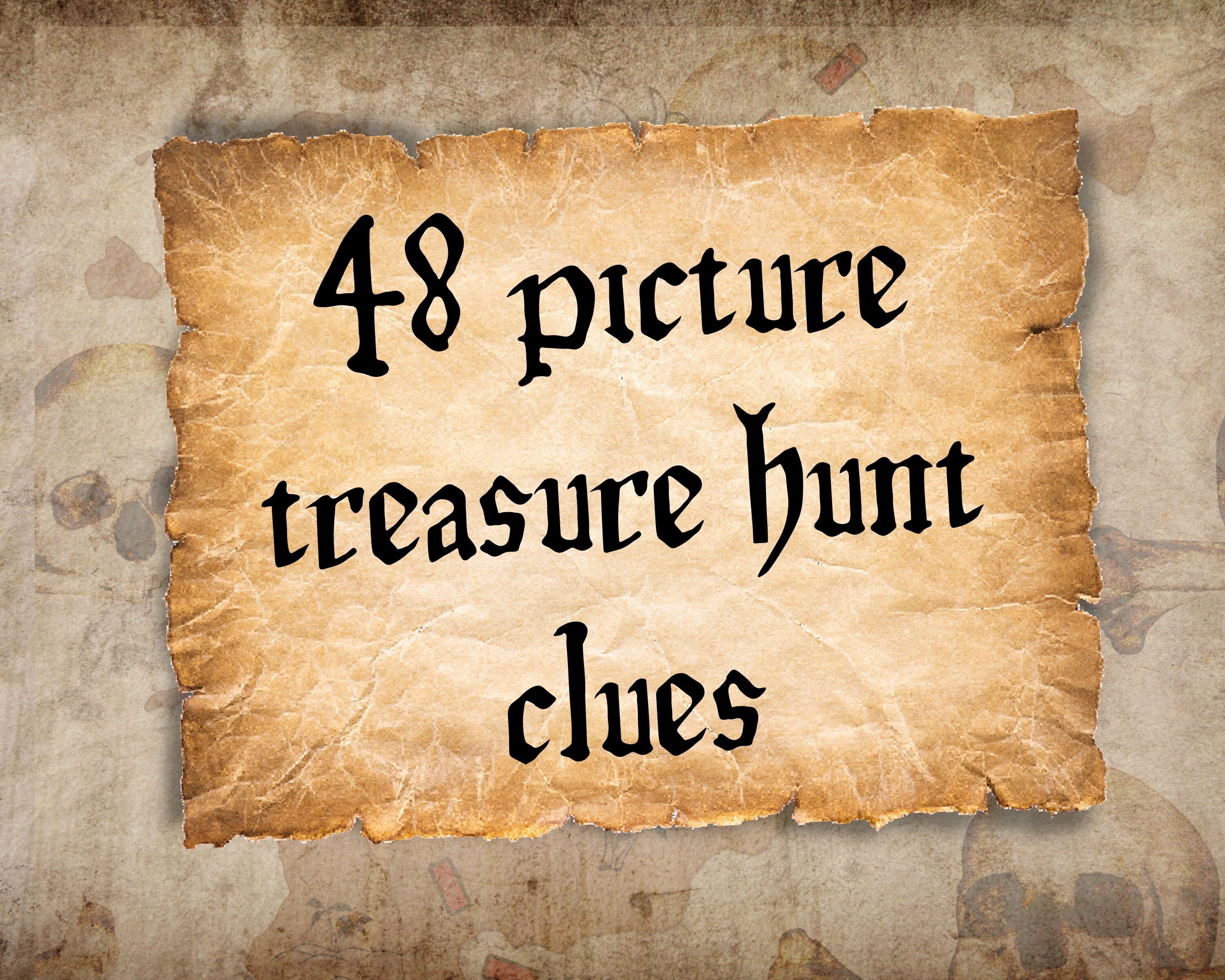 Pirate Treasure Hunt Clues. Picture Scavenger Hunt for Ages 3+. Picture ...