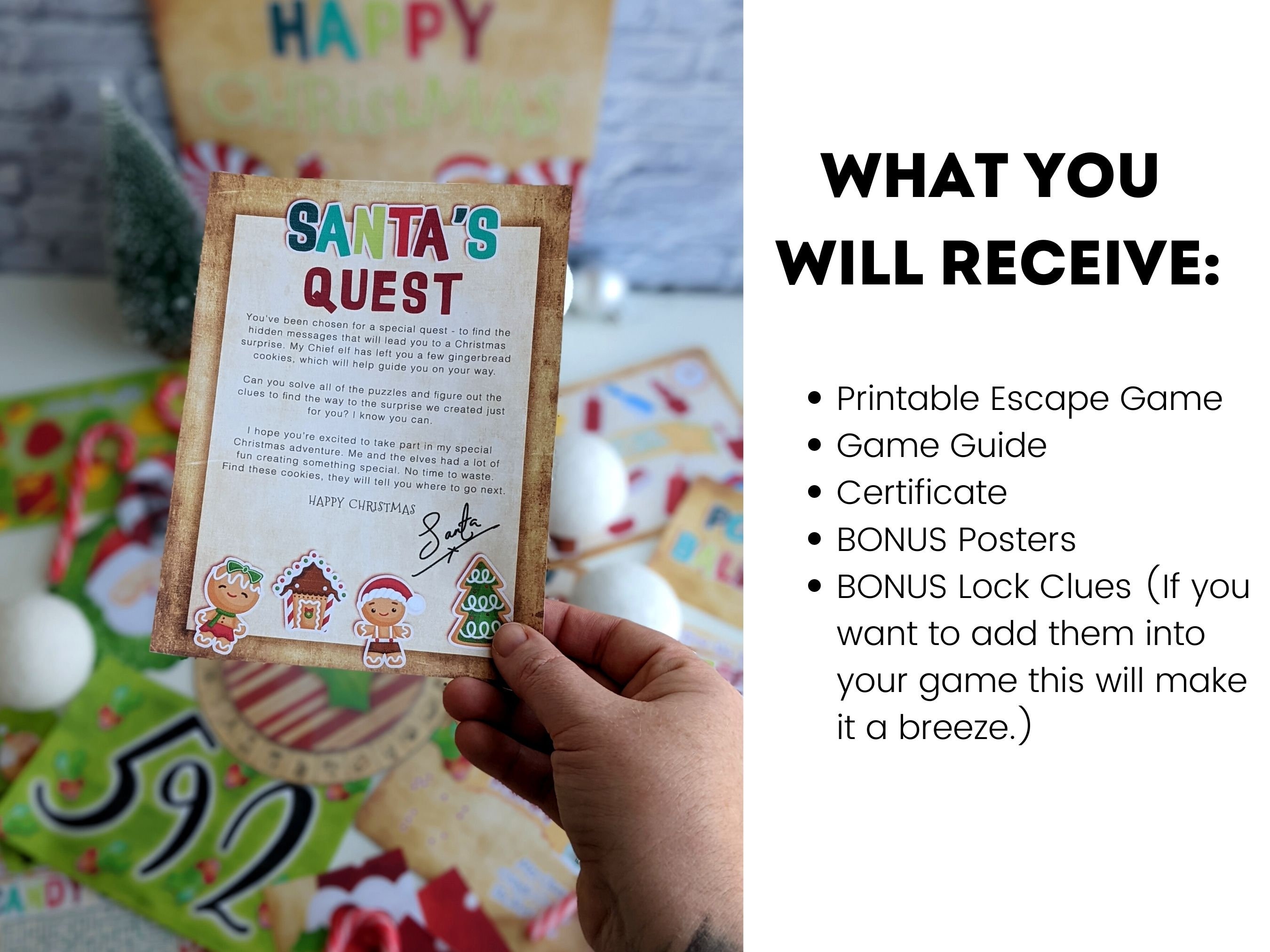 Christmas Escape Room Game. Kids Puzzle Game Includes Secret - Etsy UK