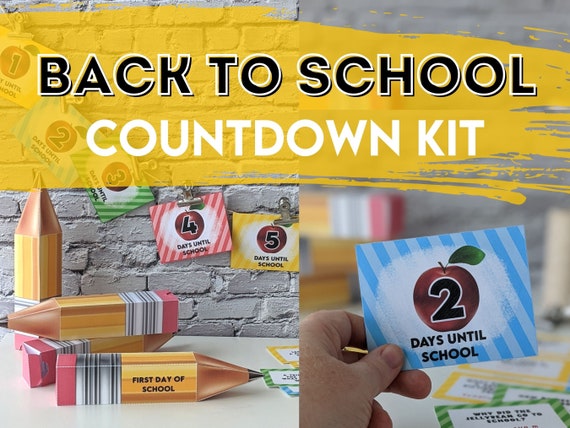 Back To School Countdown Activity Kit. Pencil Gift Box, Plus Secret ...