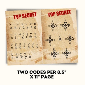 Spy Party Game, DIY Escape Room Prop. 11 Ciphers and Codes With ...