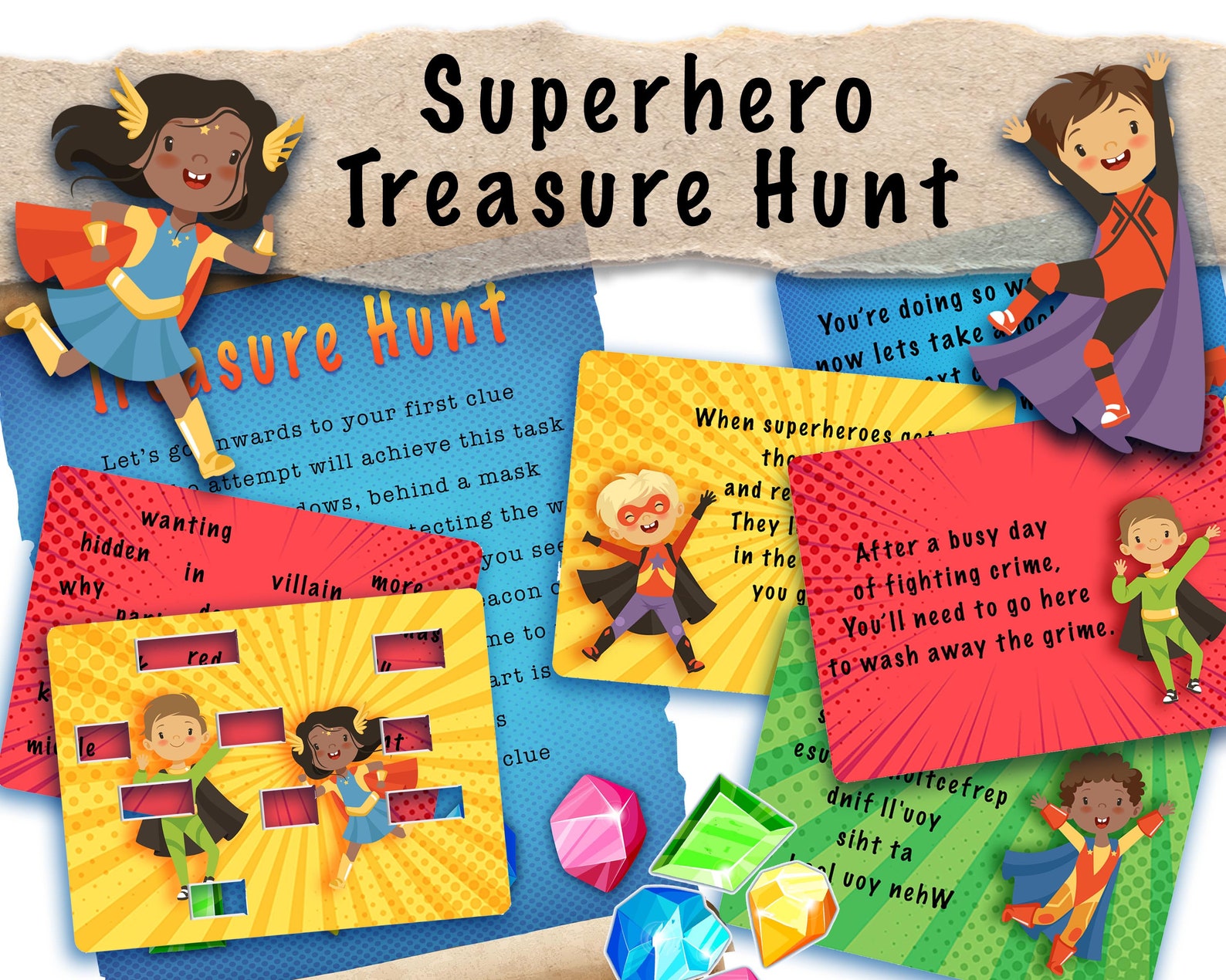 Birthday Treasure Hunt Clues Superhero Scavenger Hunt Clues Etsy birthday-treasure-hunt-clues-superhero-scavenger-hunt-clues-etsy