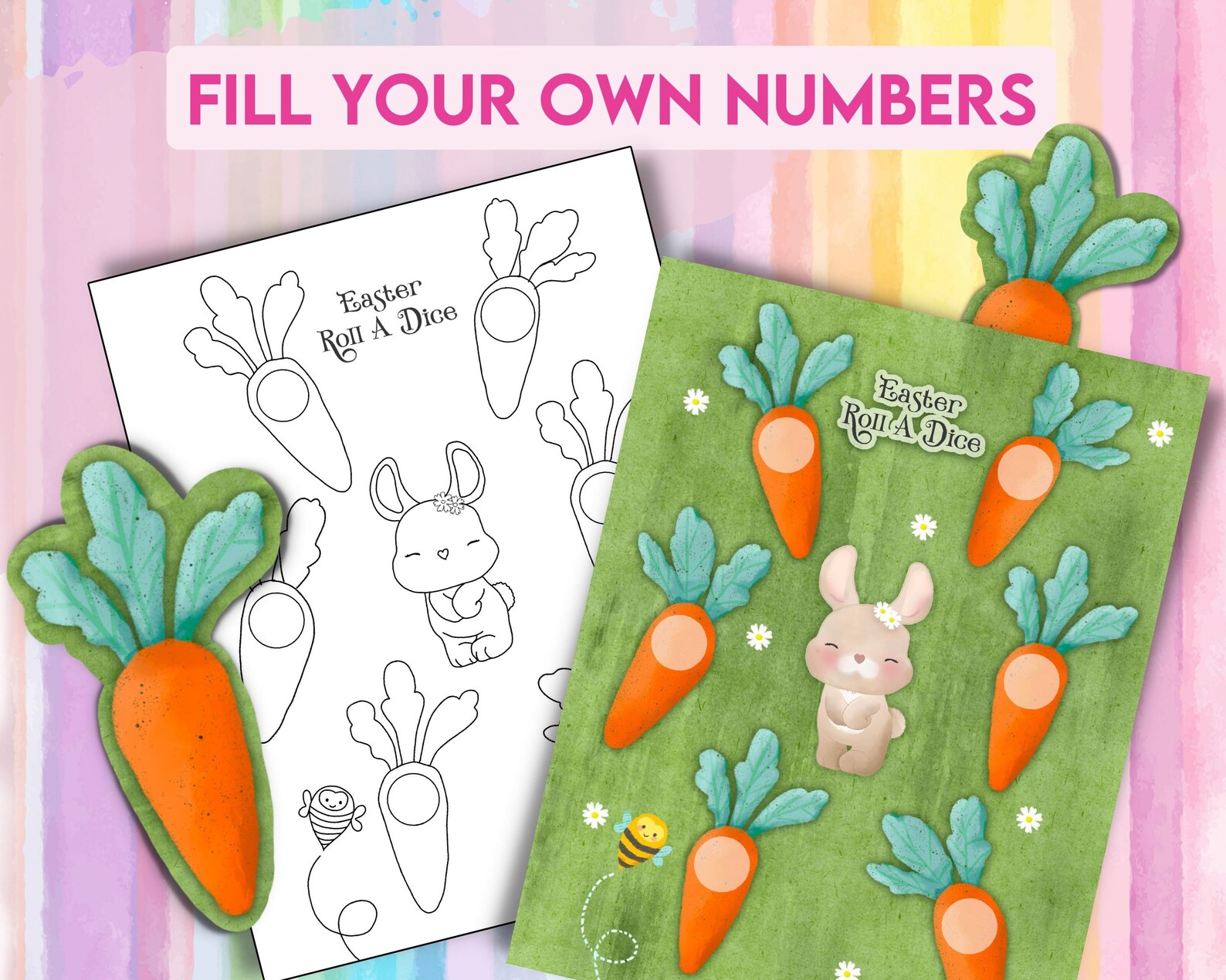 Easter Bingo Dice Game for Children. Roll a Dice Fun Maths - Etsy UK