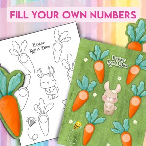 Easter Bingo Dice Game for Children. Roll a Dice Fun Maths Activity or ...