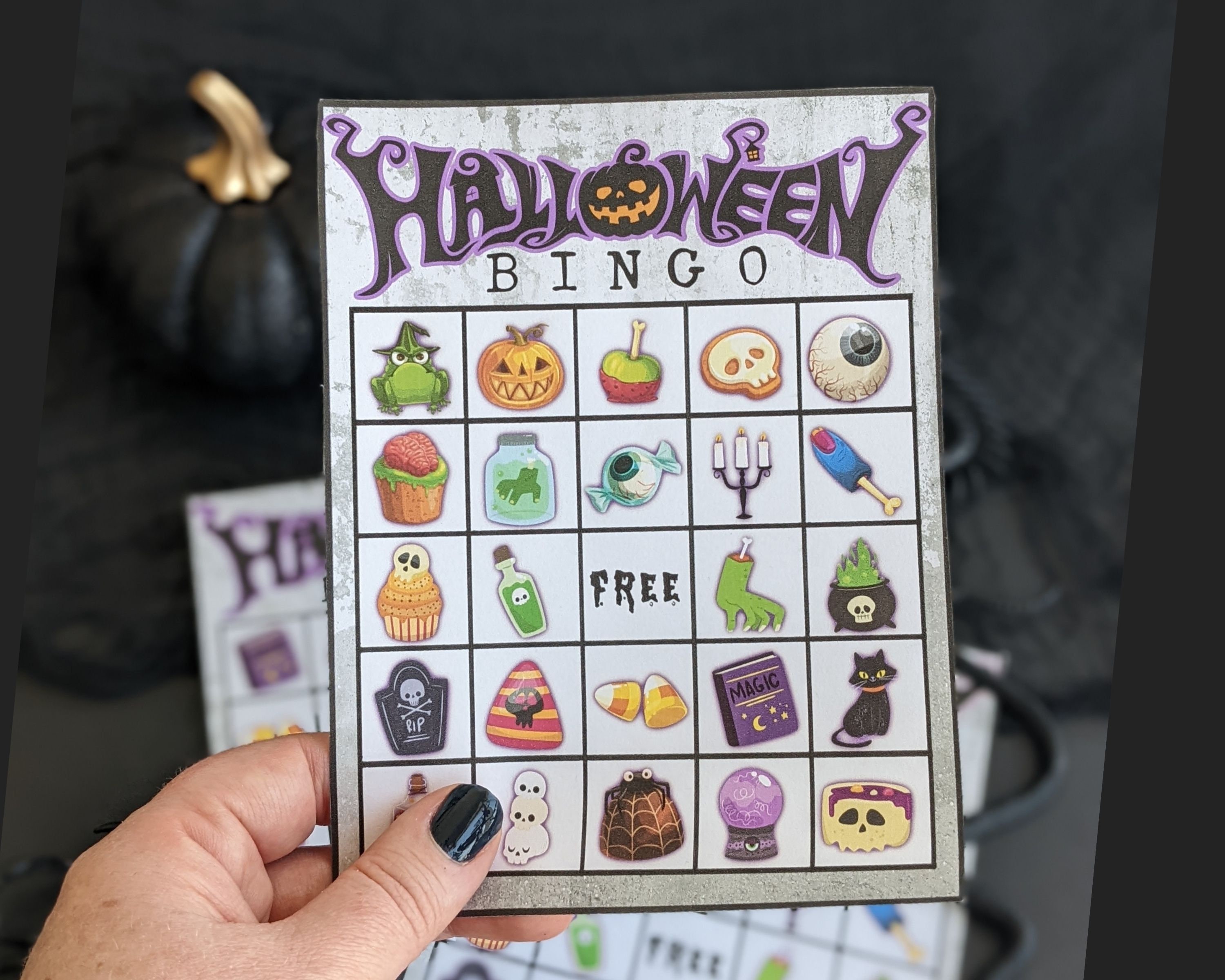 Halloween Bingo Game. Printable Halloween Kids Bingo Game. Fun - Etsy