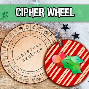 Secret Christmas Message. Cipher Wheel With Editable Message . Make ...