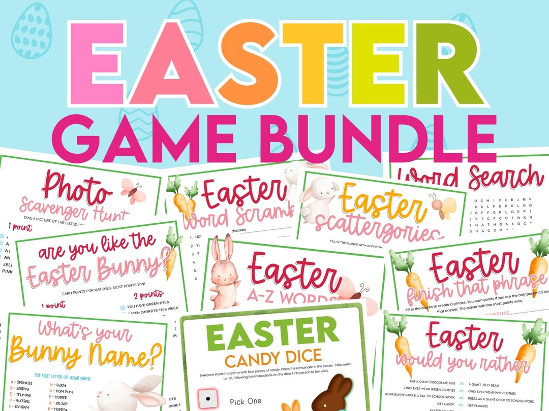 Easter Game Party Bundle. Holiday Party Games. Celebrate a With Friends ...