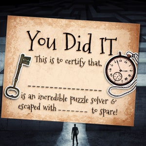 Escape Room Photo Prop Printable. Escape Room Signs Fun Photo Booth ...