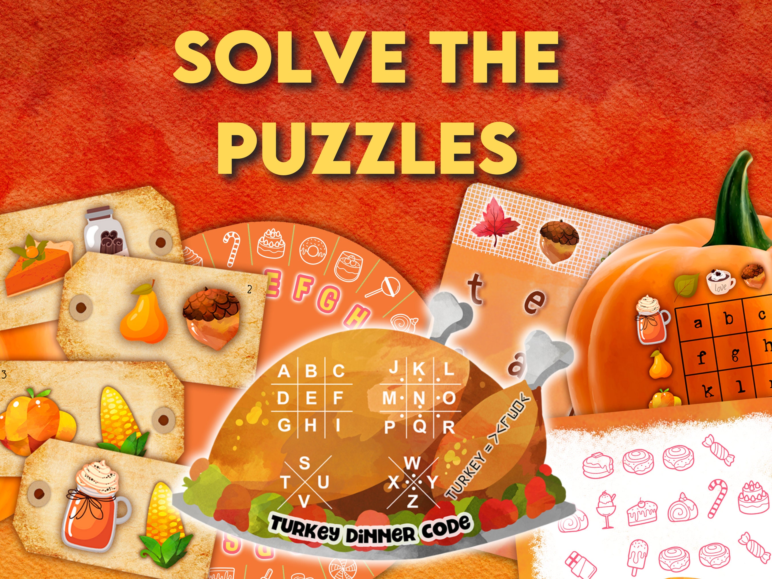Thanksgiving Escape Room Treasure Hunt: Kids Activity (digital Download ...
