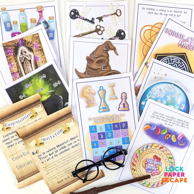 Wizard Escape Room Puzzle Hunt. Birthday Treasure Hunt for Teens. Fun ...