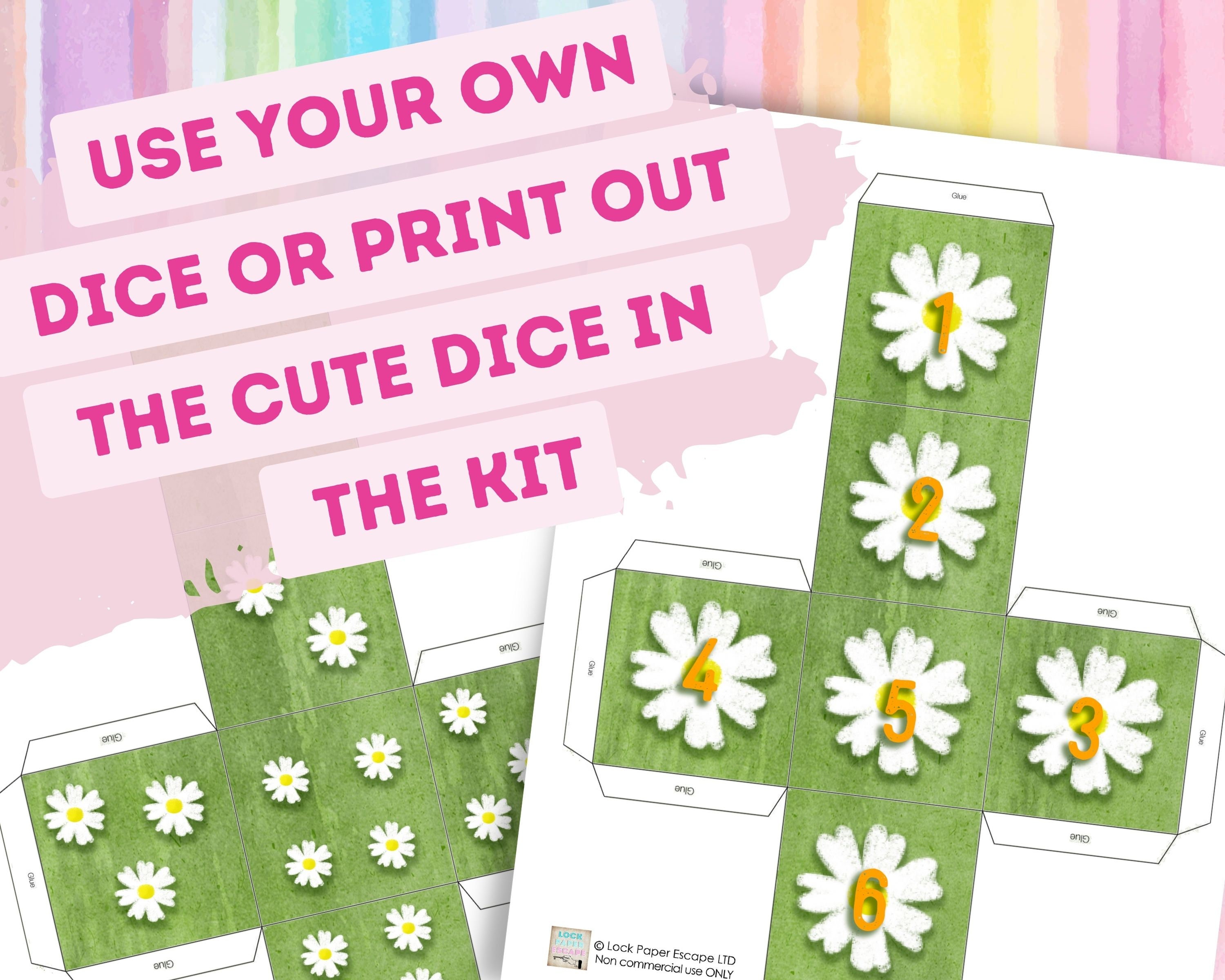 Easter Bingo Dice Game for Children. Roll a Dice Fun Maths Activity or ...