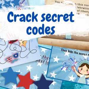 4th of July Treasure Hunt Game. Scavenger Hunt Clues. Colorful Puzzles ...