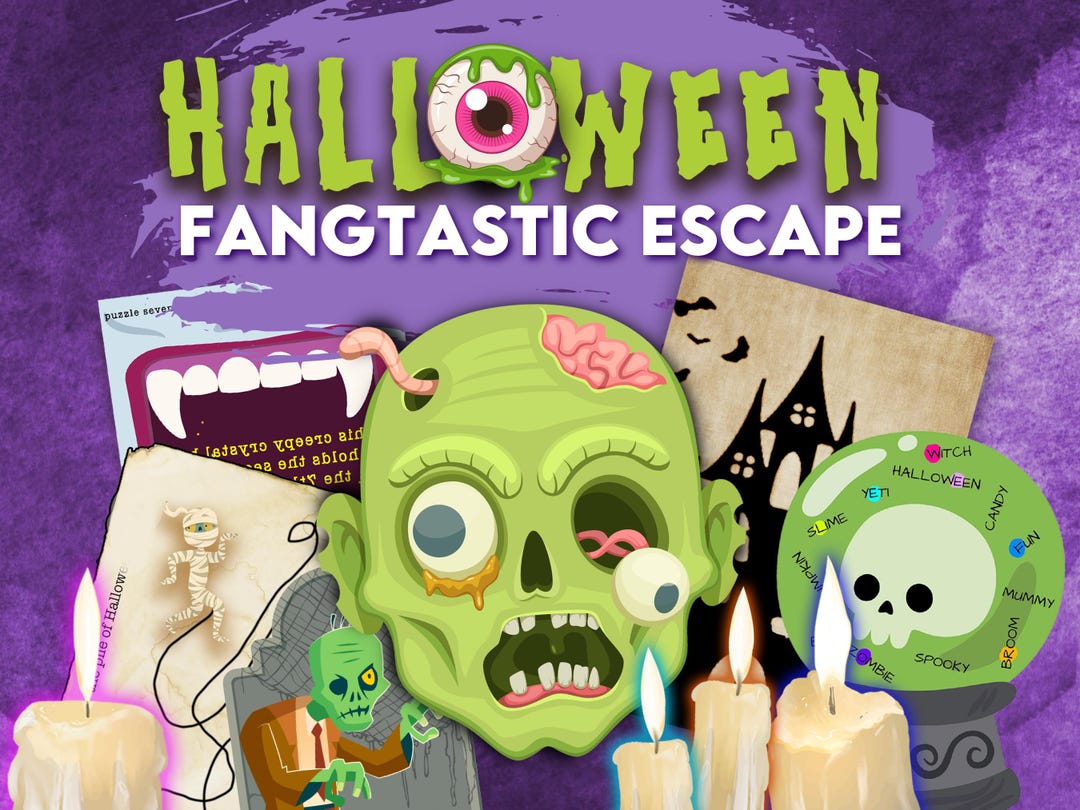 Printable Halloween Escape Room for Kids: Solve Clues, Crack Codes, and ...