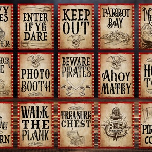 Printable Pirate Party Signs: DIY Decor (digital Download) - Etsy
