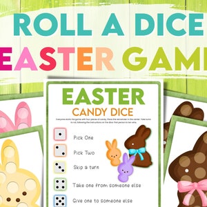Easter Candy Dice Game. Fun Party Printable! Group Party Candy Game for ...