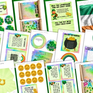 St Patrick's Day Kids Escape Room. Printable Party Game, Cipher Puzzles ...