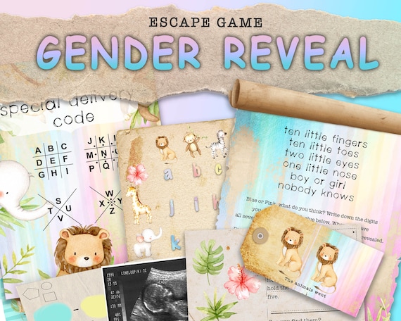 Baby Shower escape room gender reveal game. Will it be stashes or ...