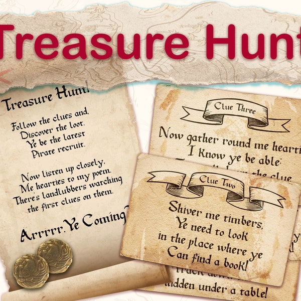 Pirate Treasure Hunt - Etsy