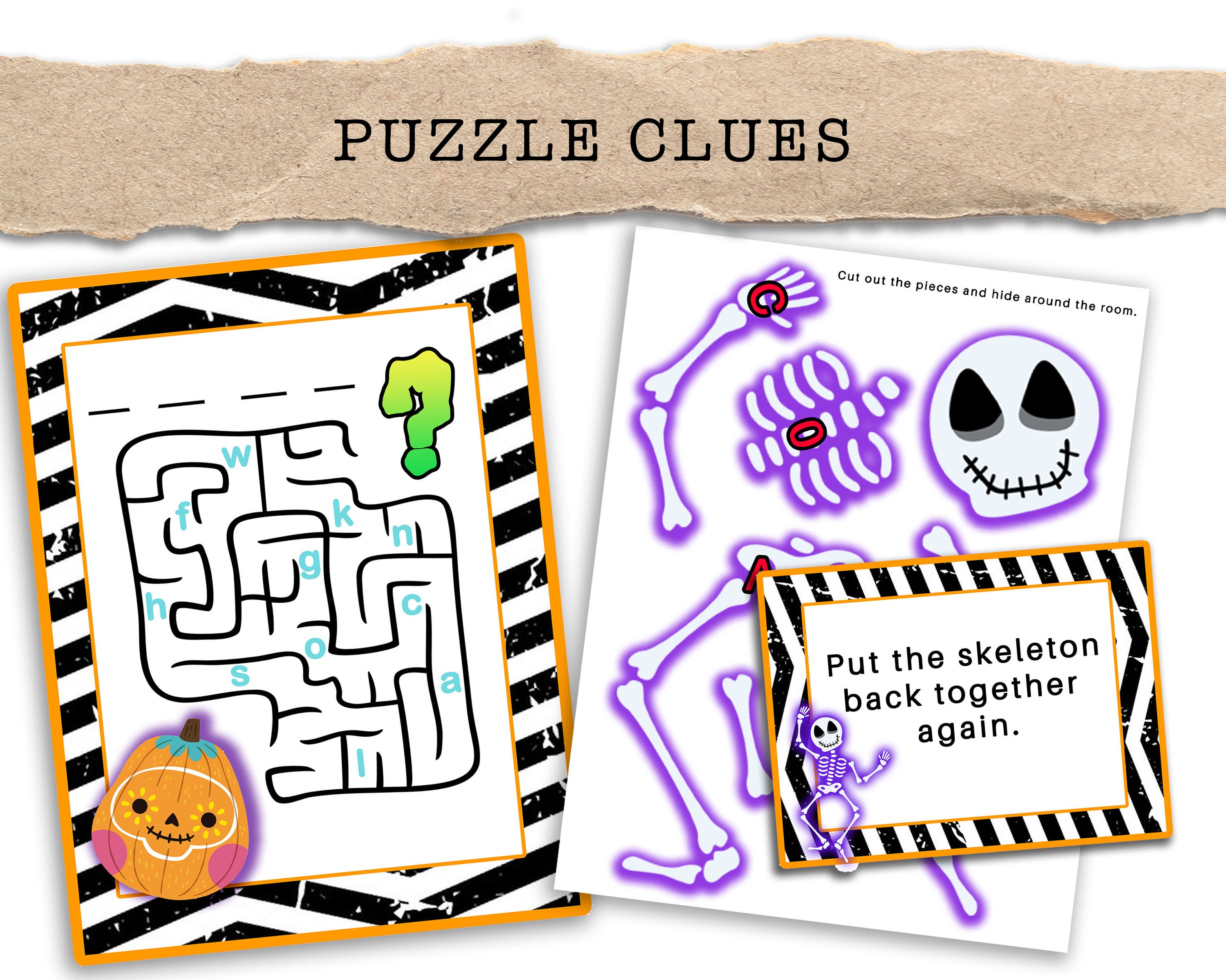 Halloween Treasure Hunt Kit. Easy Kids Treasure Hunt Great - Etsy