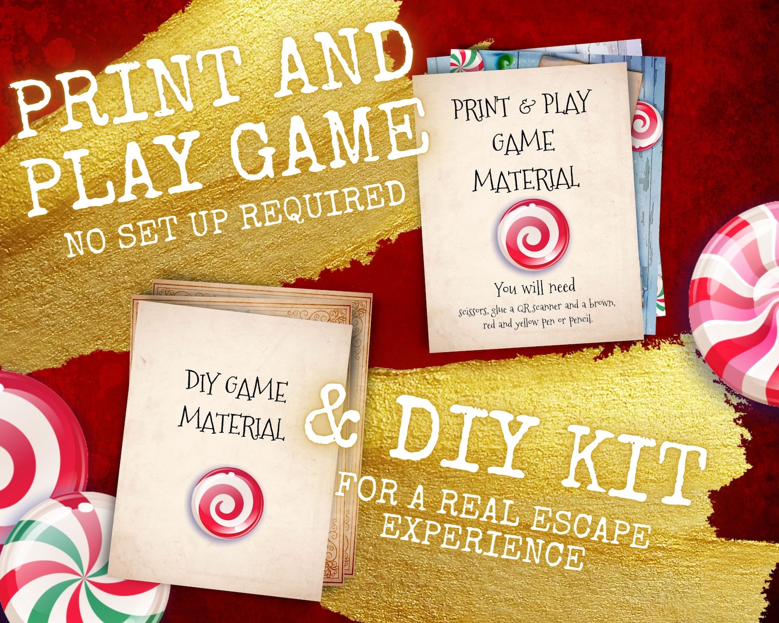 Escape Room Game. DIY Printable Christmas Themed Escape Room.. Family ...