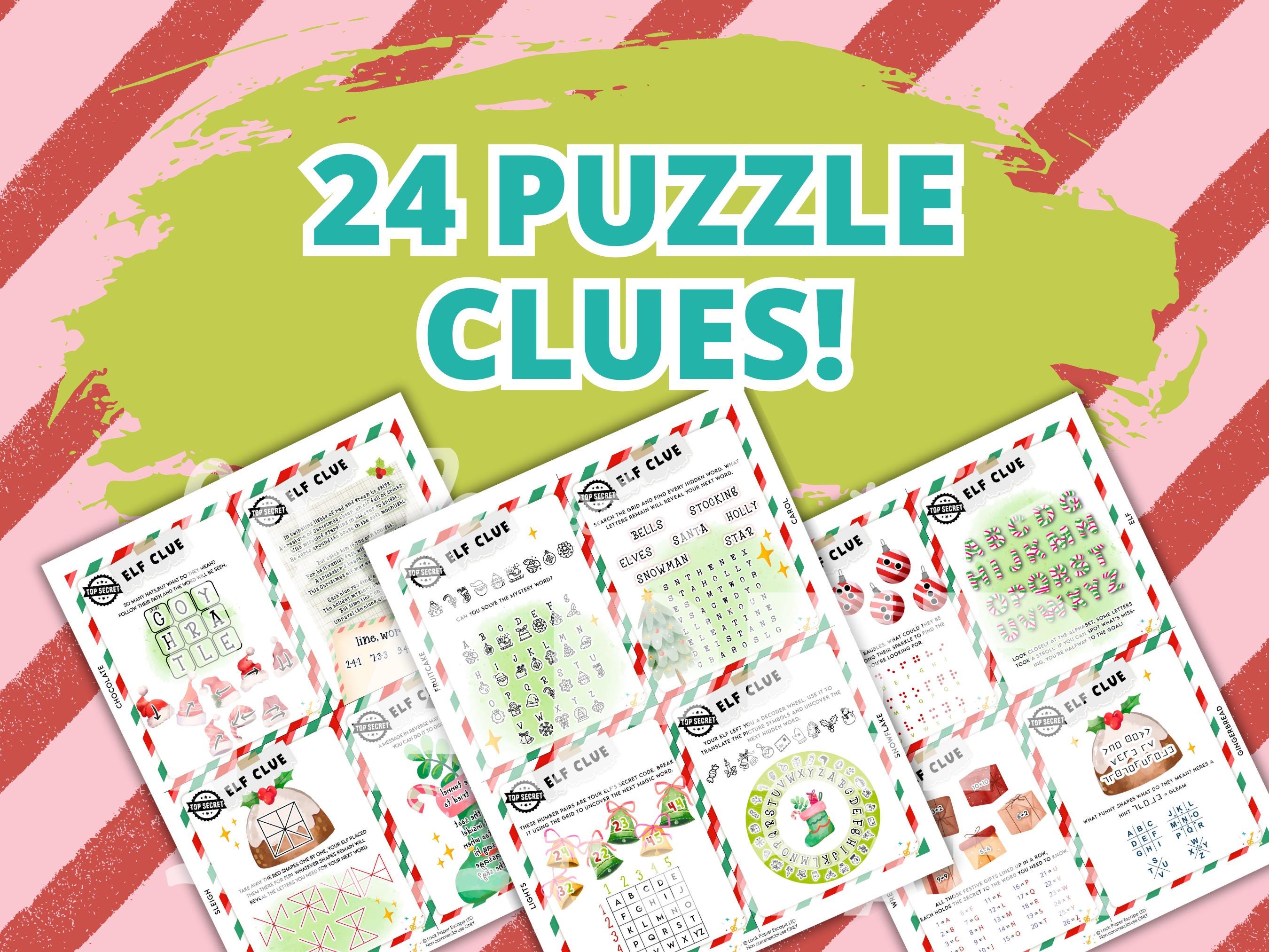 Elf Scavenger Hunt Clues. DIY Printable Christmas-themed Escape Room ...