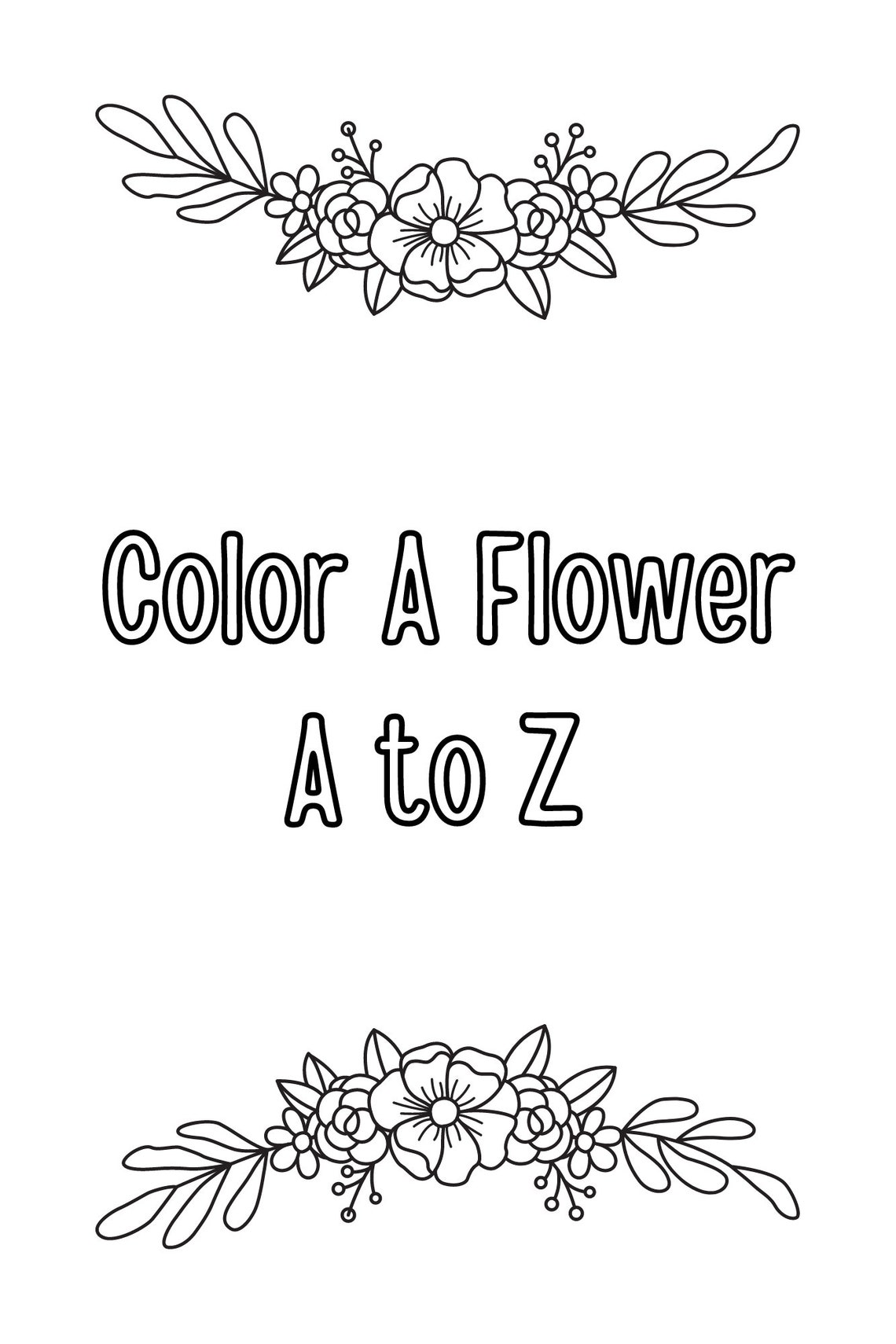 Color A Flower, A to Z - Etsy