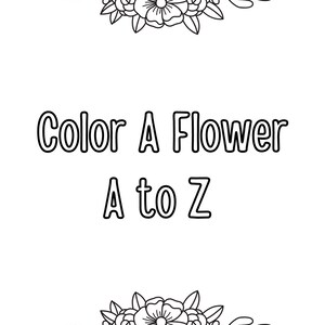 Color A Flower, A to Z - Etsy