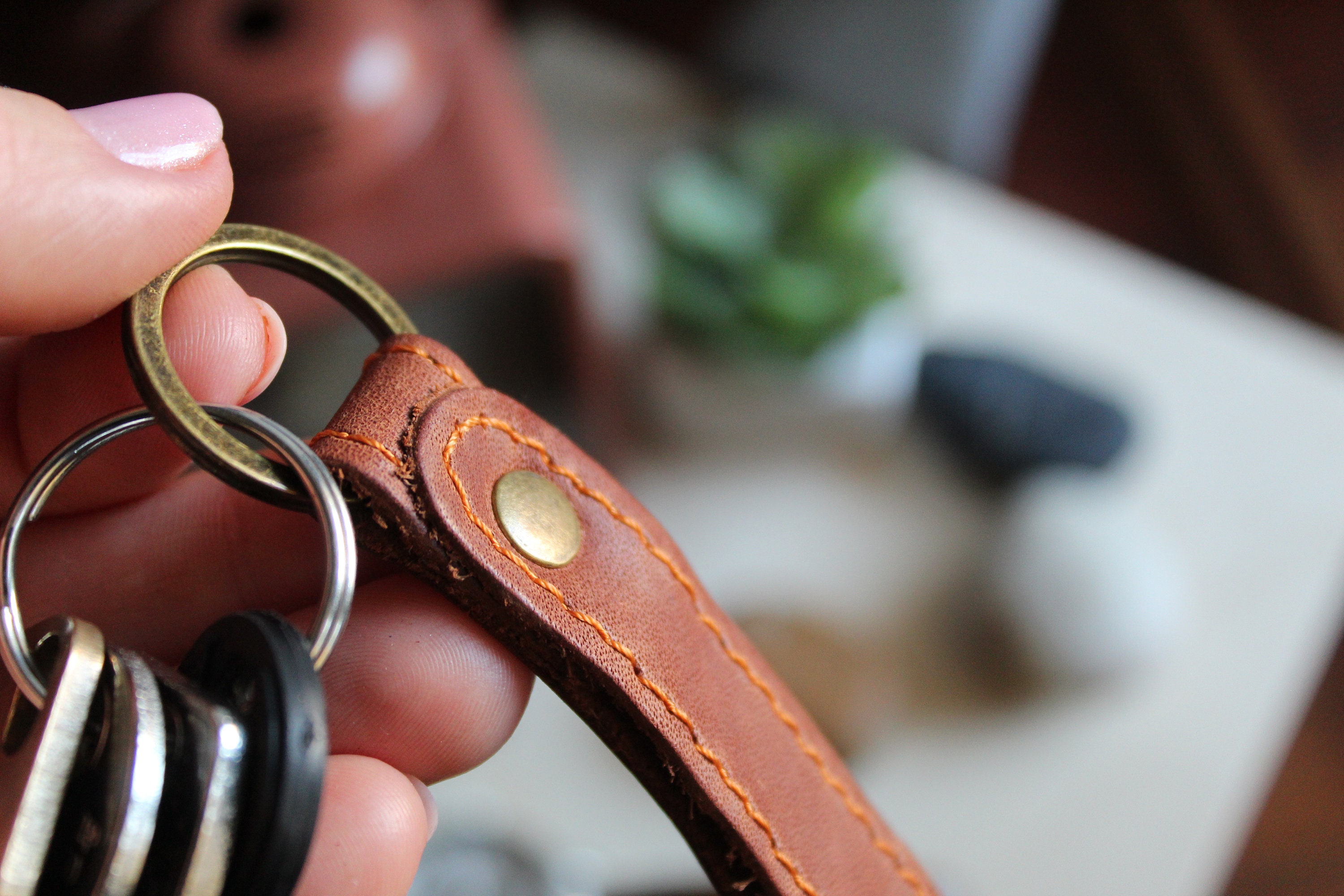 Leather Key Strap Key Ring Leather Strap Bag Strap | Etsy