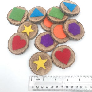 Wooden Geometric Shapes and Colors Memory Game, Handmade Wooden Toy ...