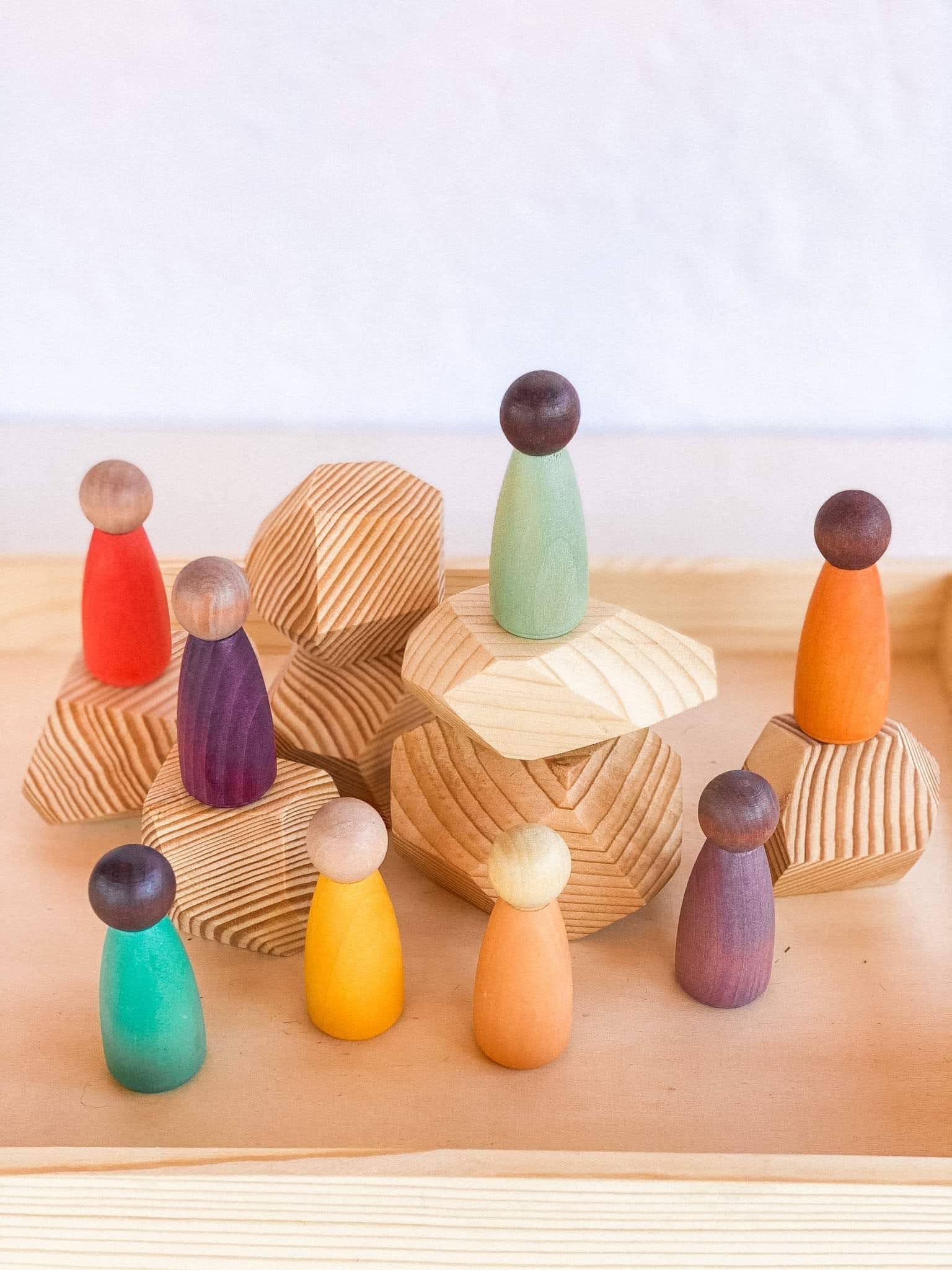 Balancing Stones Wooden Rocks Wooden Stones Building | Etsy