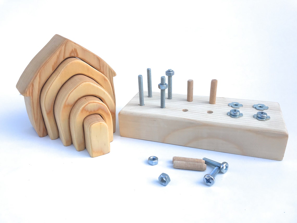 Montessori Screw Board / Toy Screw Board / Life Skills / - Etsy