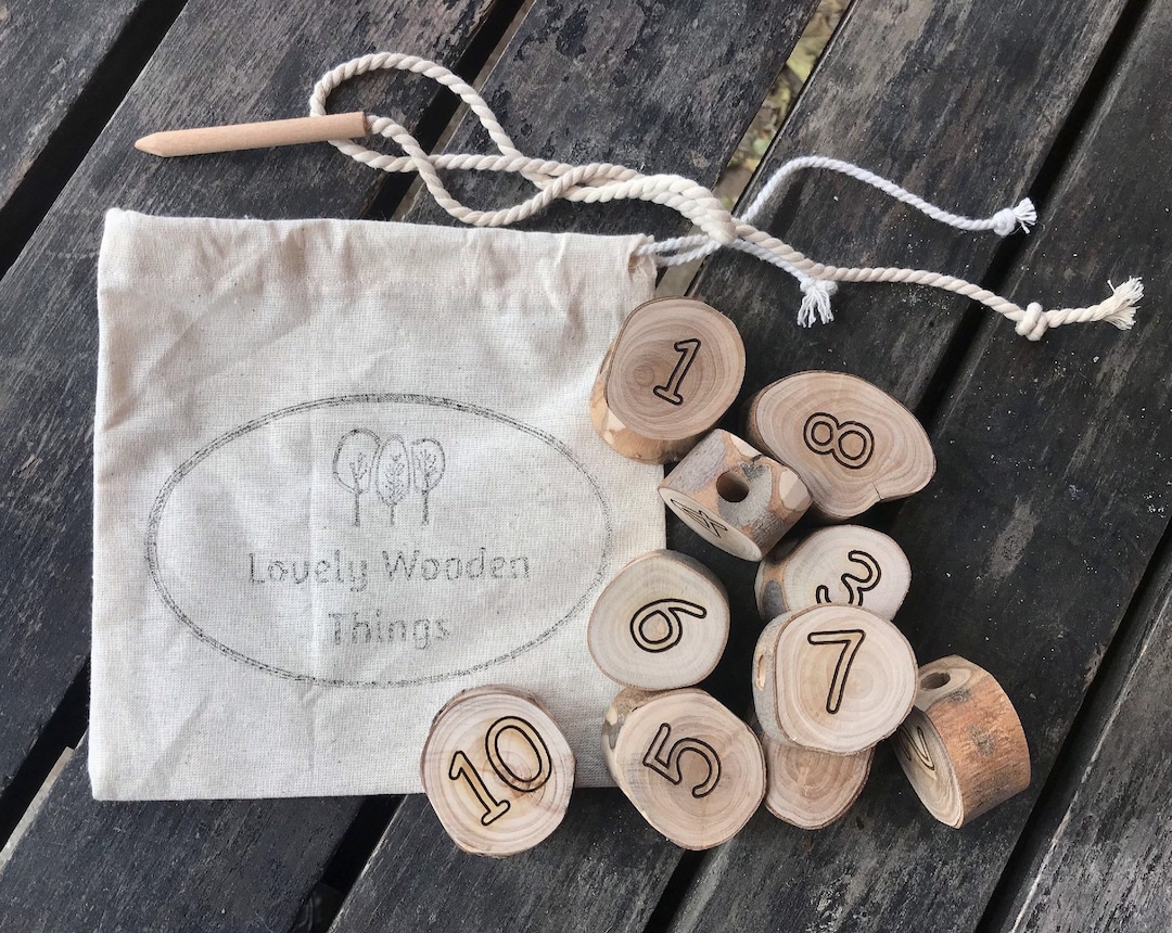 Wooden Lacing Toy Number Lacing Toy Montessori Math - Etsy