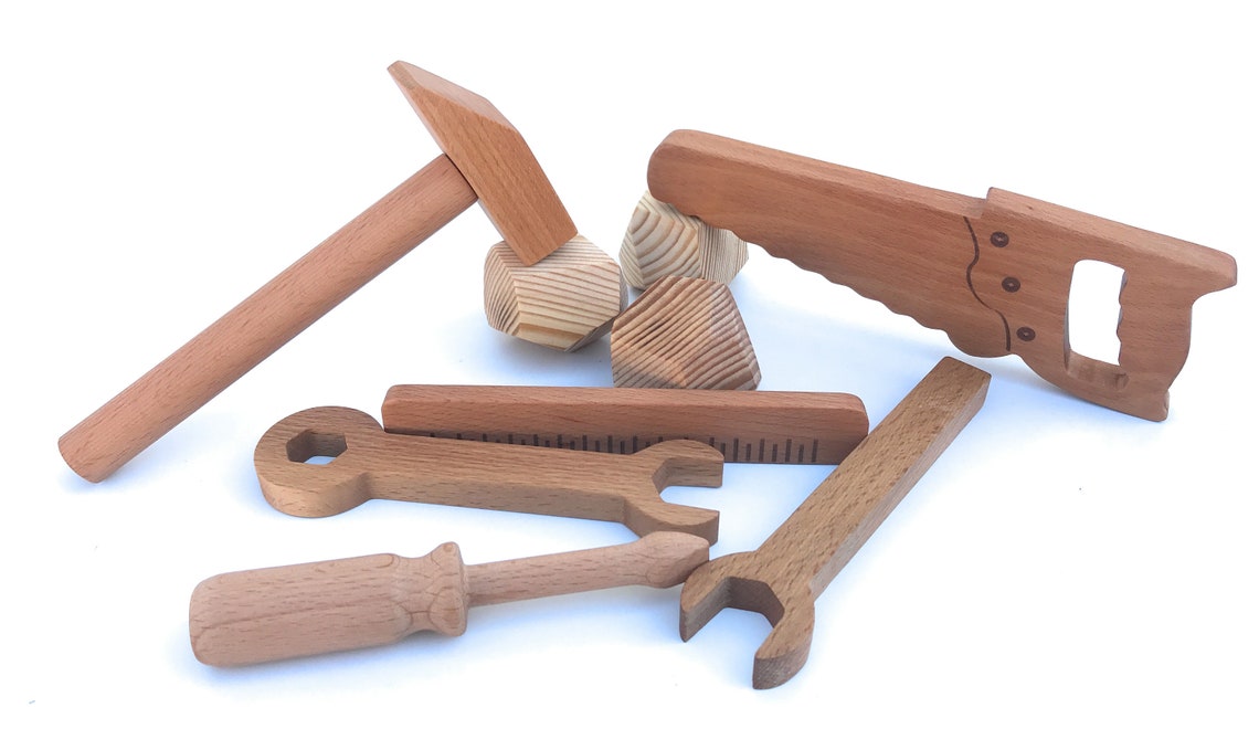 Wooden tool set Children's tools Toddler tool kit wood | Etsy
