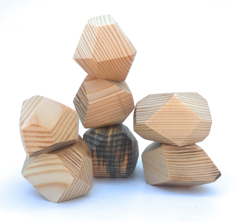 Balancing Stones Wooden Rocks Wooden Stones Building | Etsy