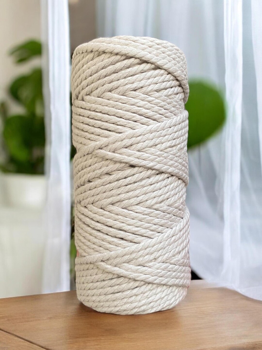 LUXE 4mm 3ply Macrame Cord Melbourne | ASH | 55m 100% Premium Ultra Soft Cotton Rope 3 Strand ...