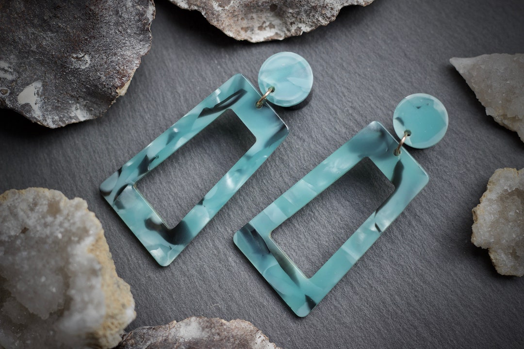 Geometric Blue Plugs - Etsy
