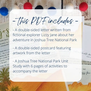 Joshua Tree National Park for Kids Travel Activity for Kids Homeschool ...