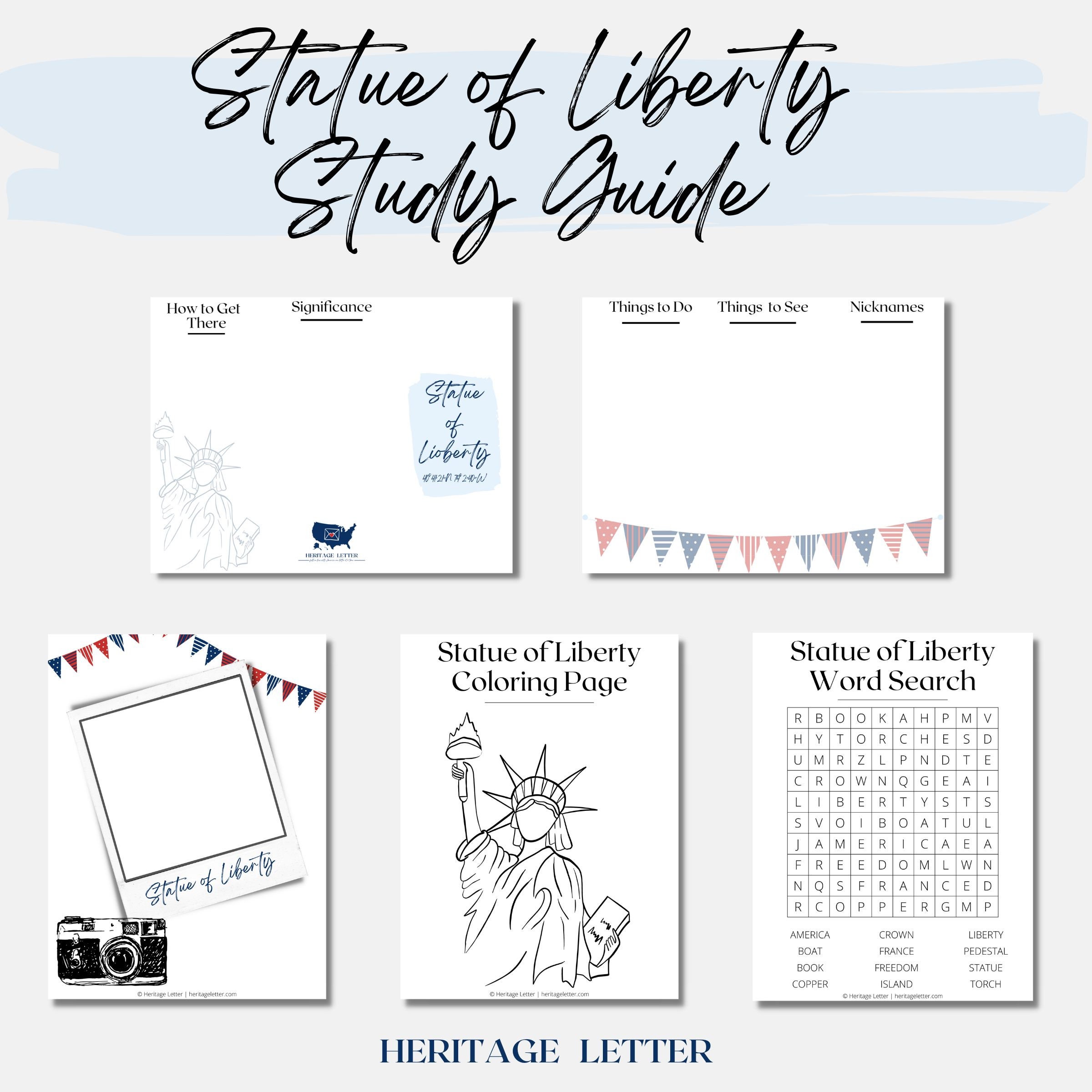 Statue of Liberty Unit Study, Statue of Liberty, Learning Activity ...