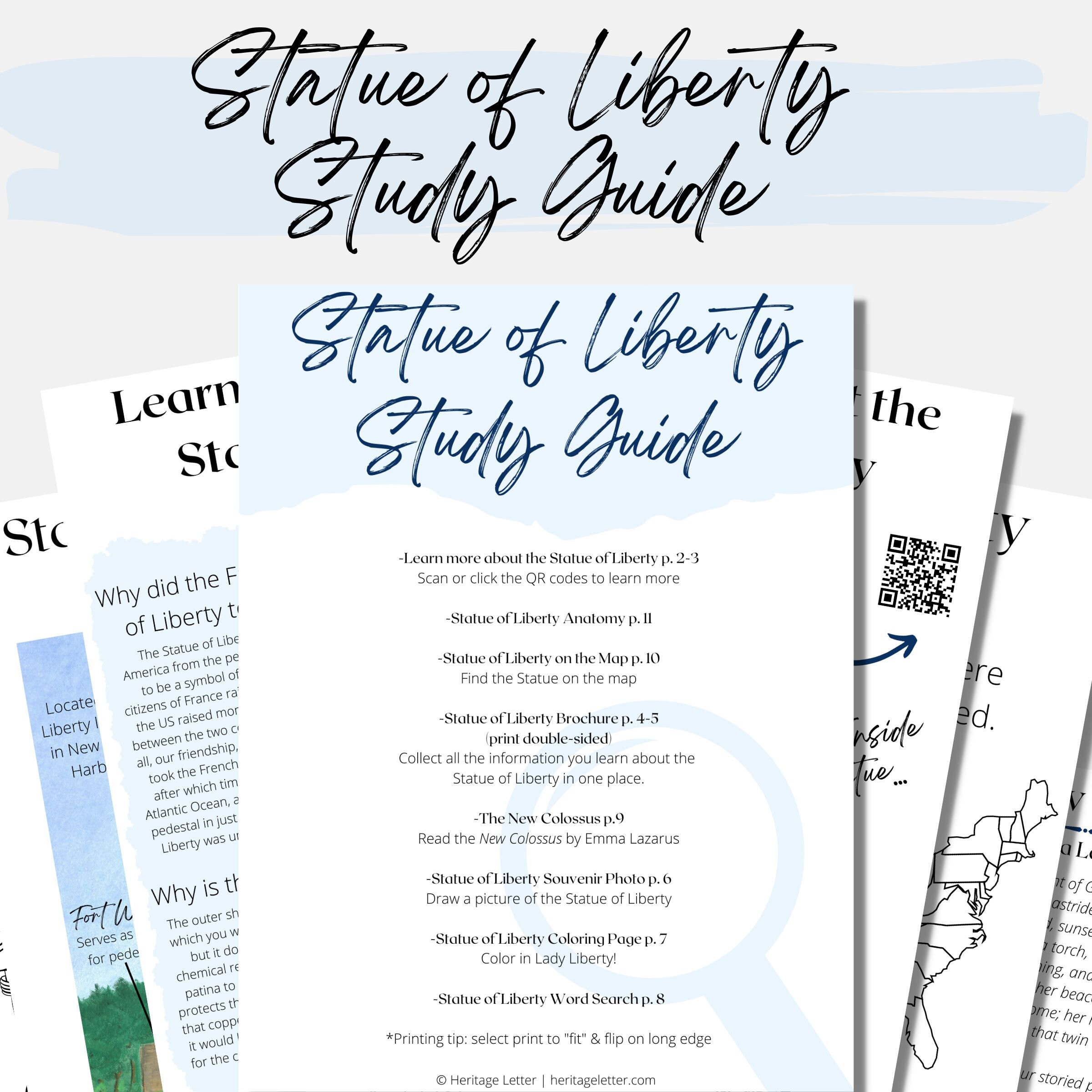 Statue of Liberty Unit Study, Statue of Liberty, Learning Activity ...