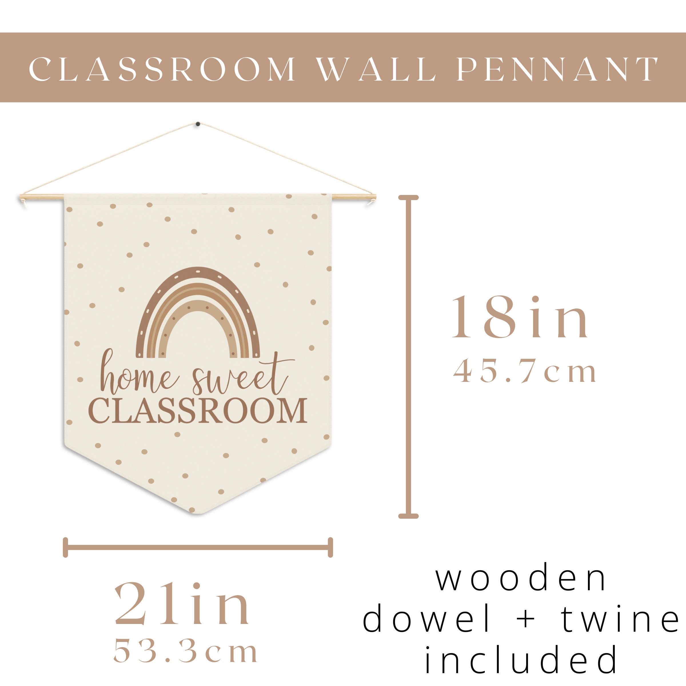 Home Sweet Classroom Pennant School Wall Decor Classroom Pennant Flag ...