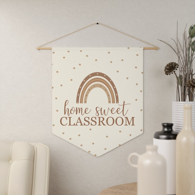 Home Sweet Classroom Pennant School Wall Decor Classroom Pennant Flag ...