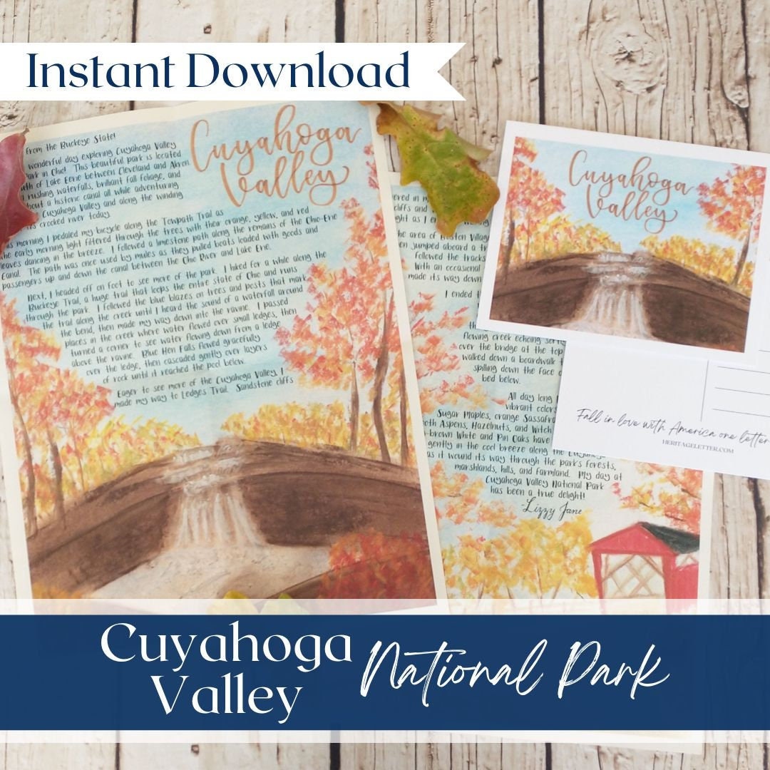 Cuyahoga Valley National Park for Kids Homeschool Learning Activity US ...