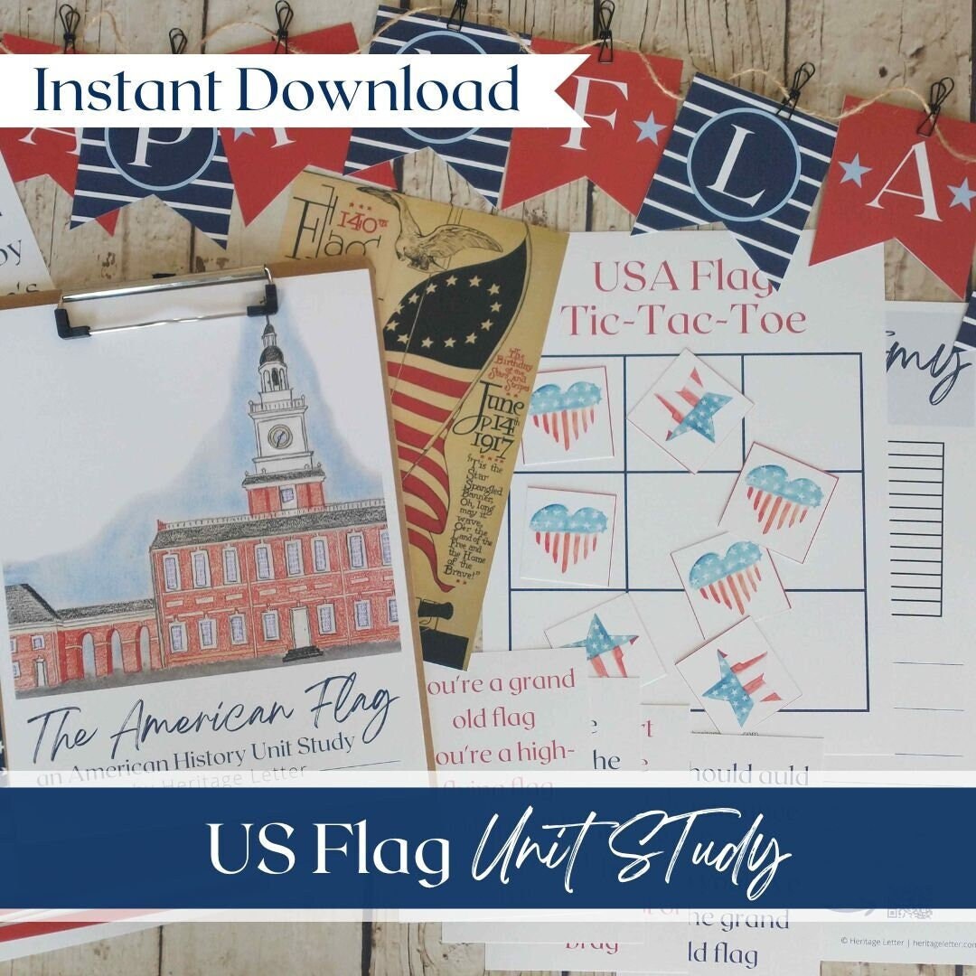 American Flag Unit Study US Flag Activity 4th of July Unit Study ...