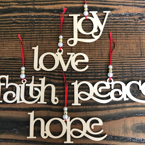 Hope Ornament Wood Ornament Christmas Ornament | Etsy