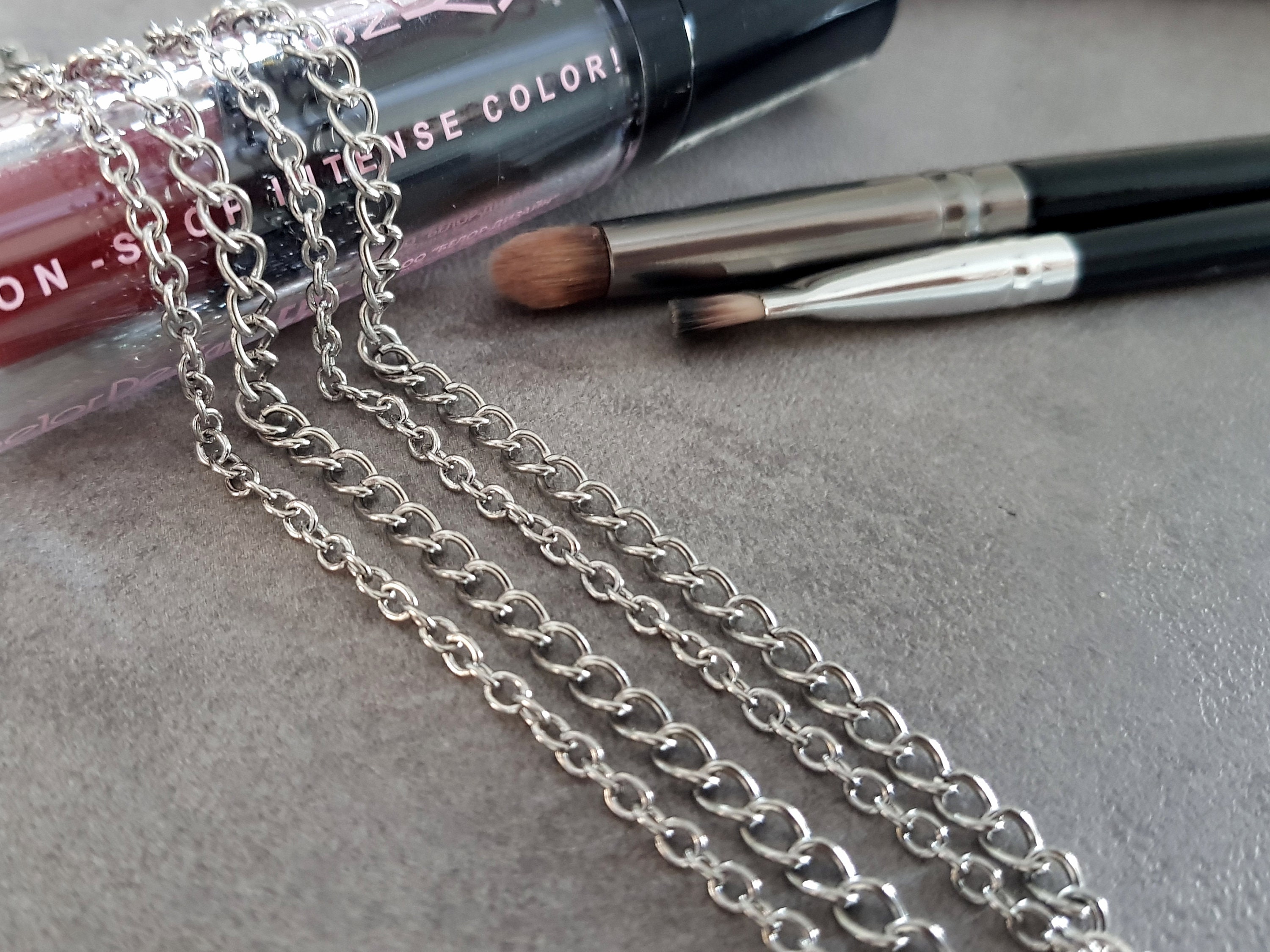 Silver Chain Choker, Collar Choker, Layered Necklace Set, Chunky Silver ...
