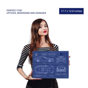 Jaguar F-type R Metal Blueprint Poster | 2014 - 2019 | Car Enthusiast ...