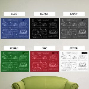 Jaguar F-type R Metal Blueprint Poster | 2014 - 2019 | Car Enthusiast ...