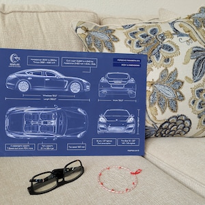 Porsche Panamera 970 Blueprint Digital File | 2009 - 2016 | Car ...