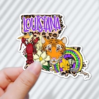 Crawfish Stickers, Cajun Food Stickers, Louisiana Stickers, New Orleans ...