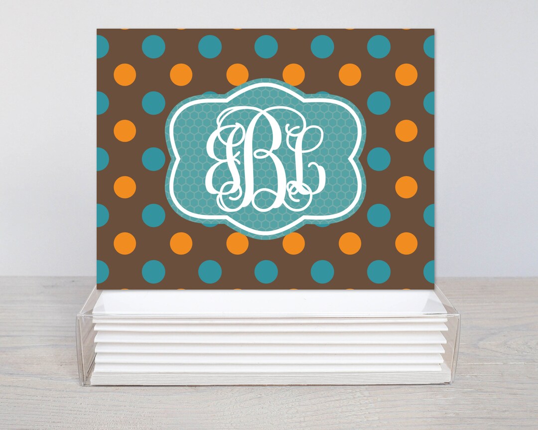 Personalized Polka Dot Notecards Custom Notecards Custom Stationery ...